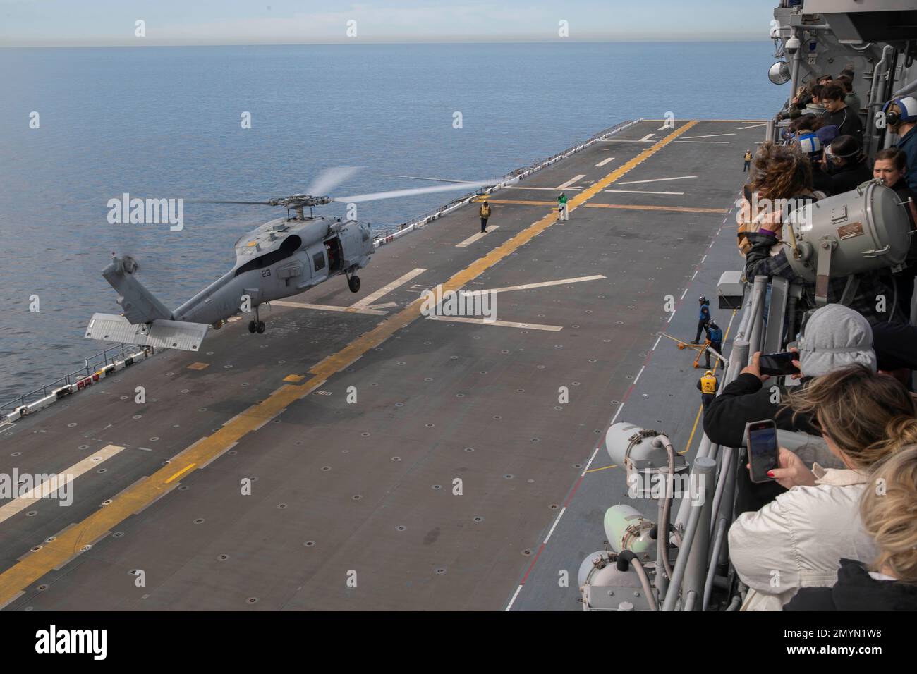 230203-N-VJ326-1201 PACIFIC OCEAN (Feb. 3, 2023) – Sailors and their ...