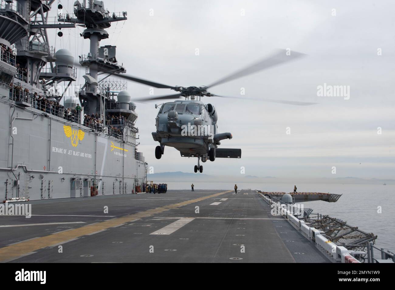 230203-N-XN177-1236 PACIFIC OCEAN (Feb. 3, 2023) – An MH-60R Sea Hawk ...