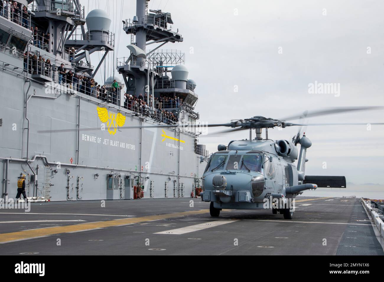 230203-N-XN177-1228 PACIFIC OCEAN (Feb. 3, 2023) – An MH-60R Sea Hawk ...