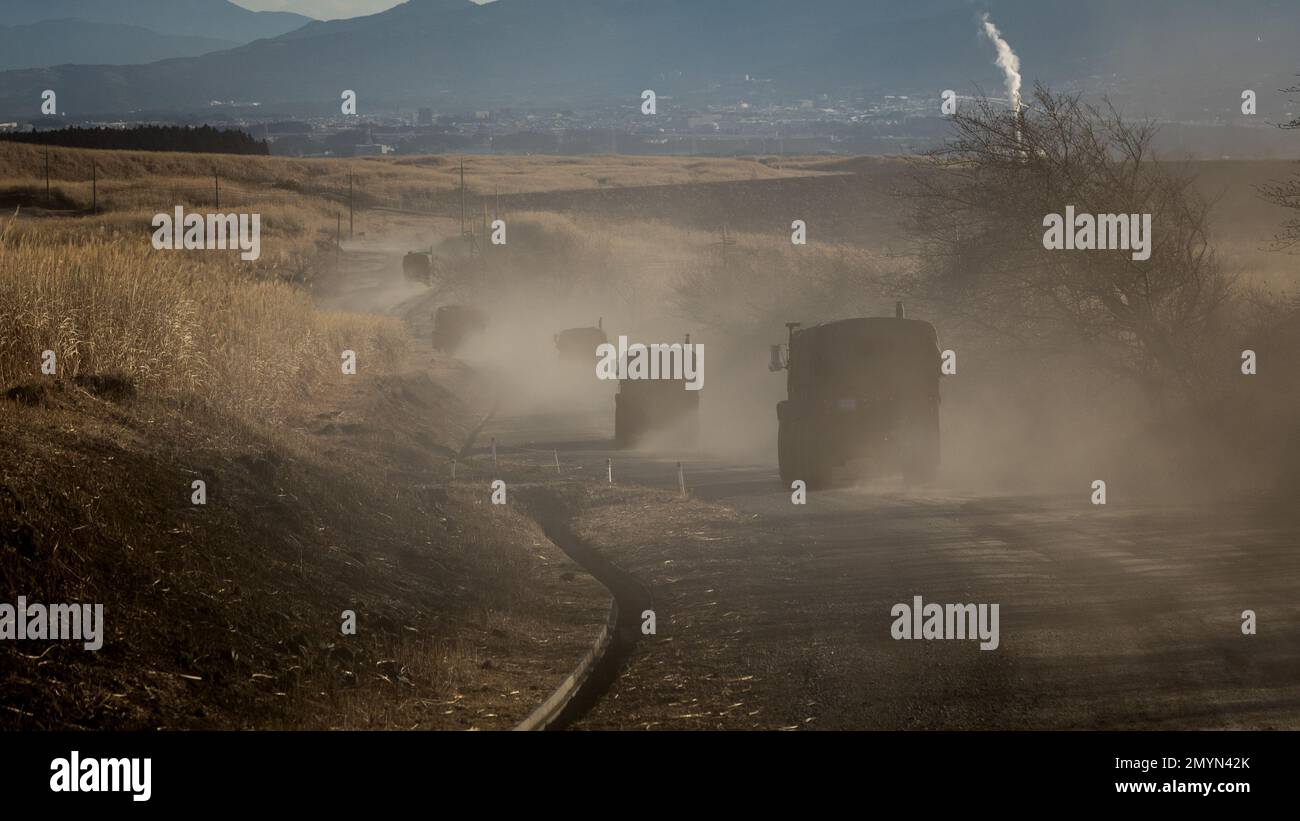 U.S. Marines with 3d Battalion, 4th Marines conduct a convoy during ...