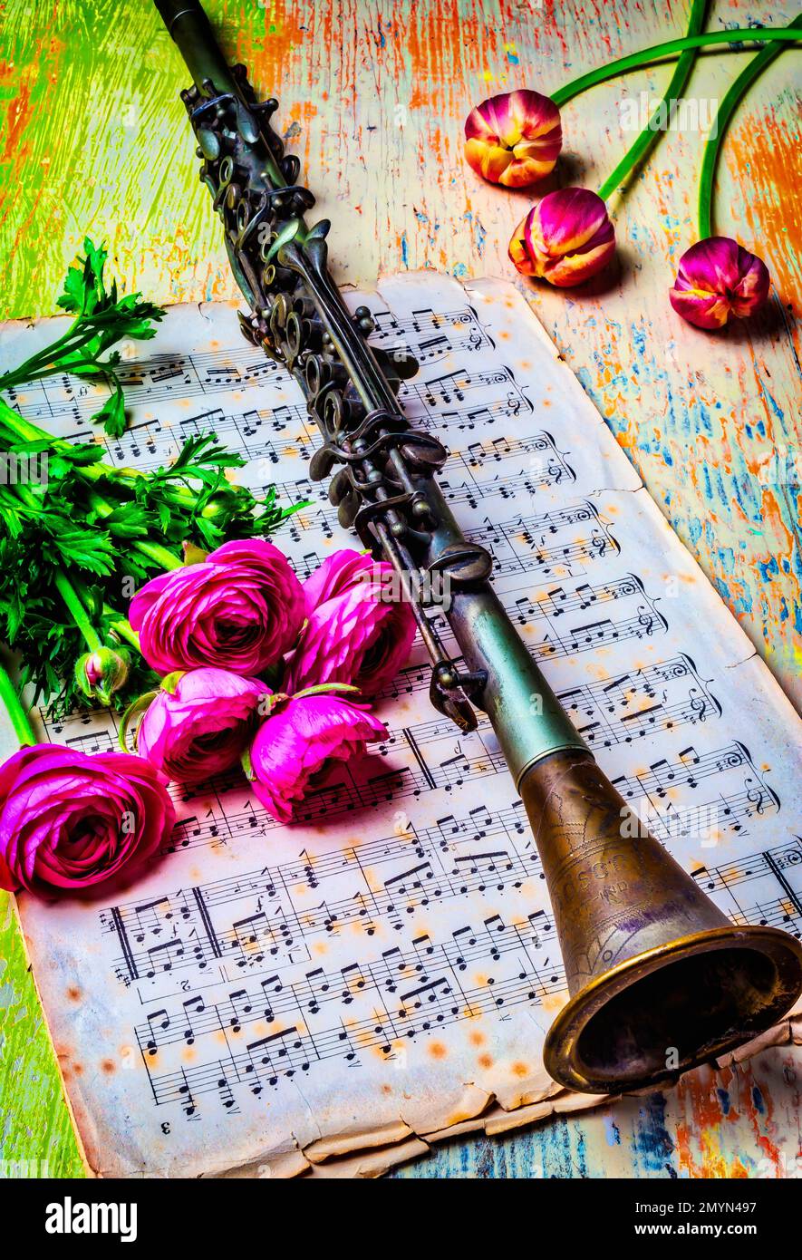 Ranunculus And Clarinet Stock Photo - Alamy
