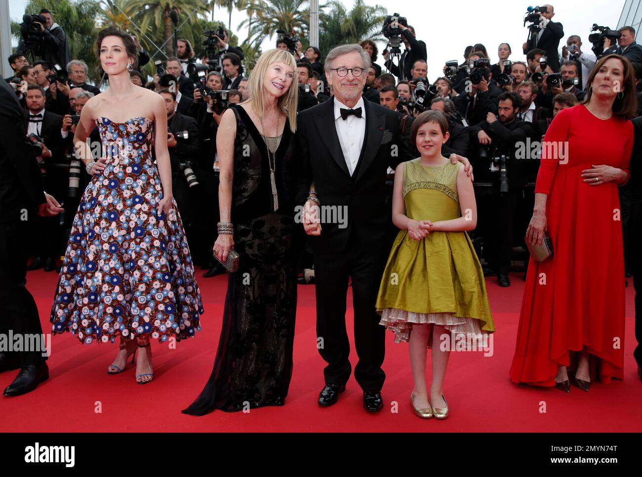 Actress Rebecca Hall, Kate Capshaw, her husband director Steven ...