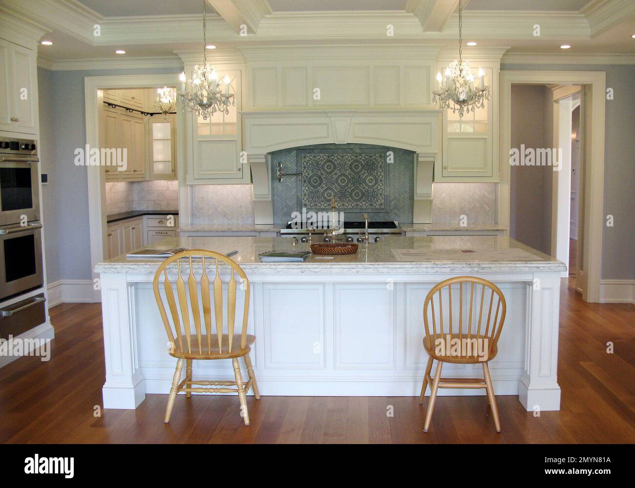 In this May 11, 2016 photo, a modern kitchen stands inside a replica of ...