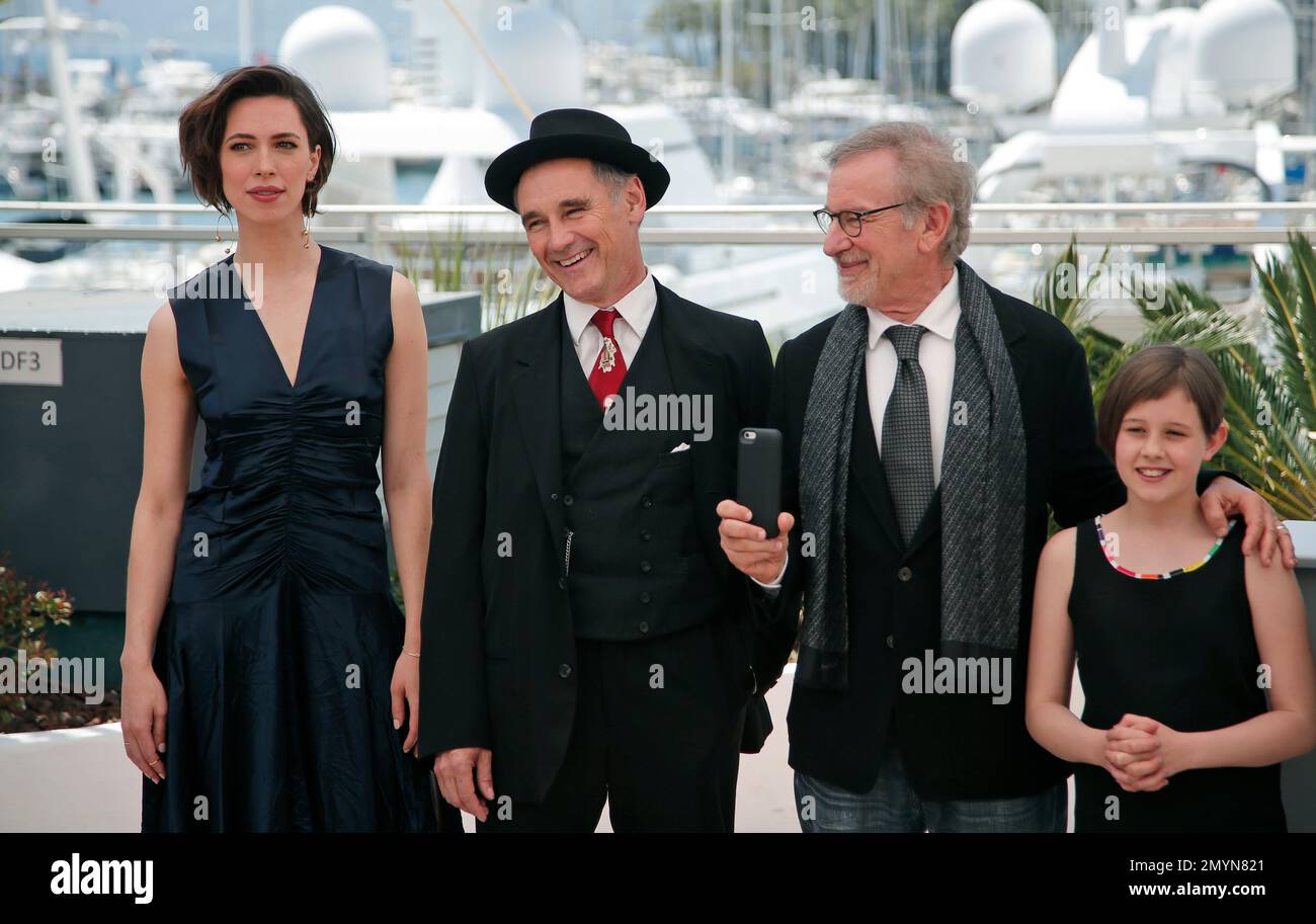 Actors Rebecca Hall, Mark Rylance, director Steven Spielberg and ...