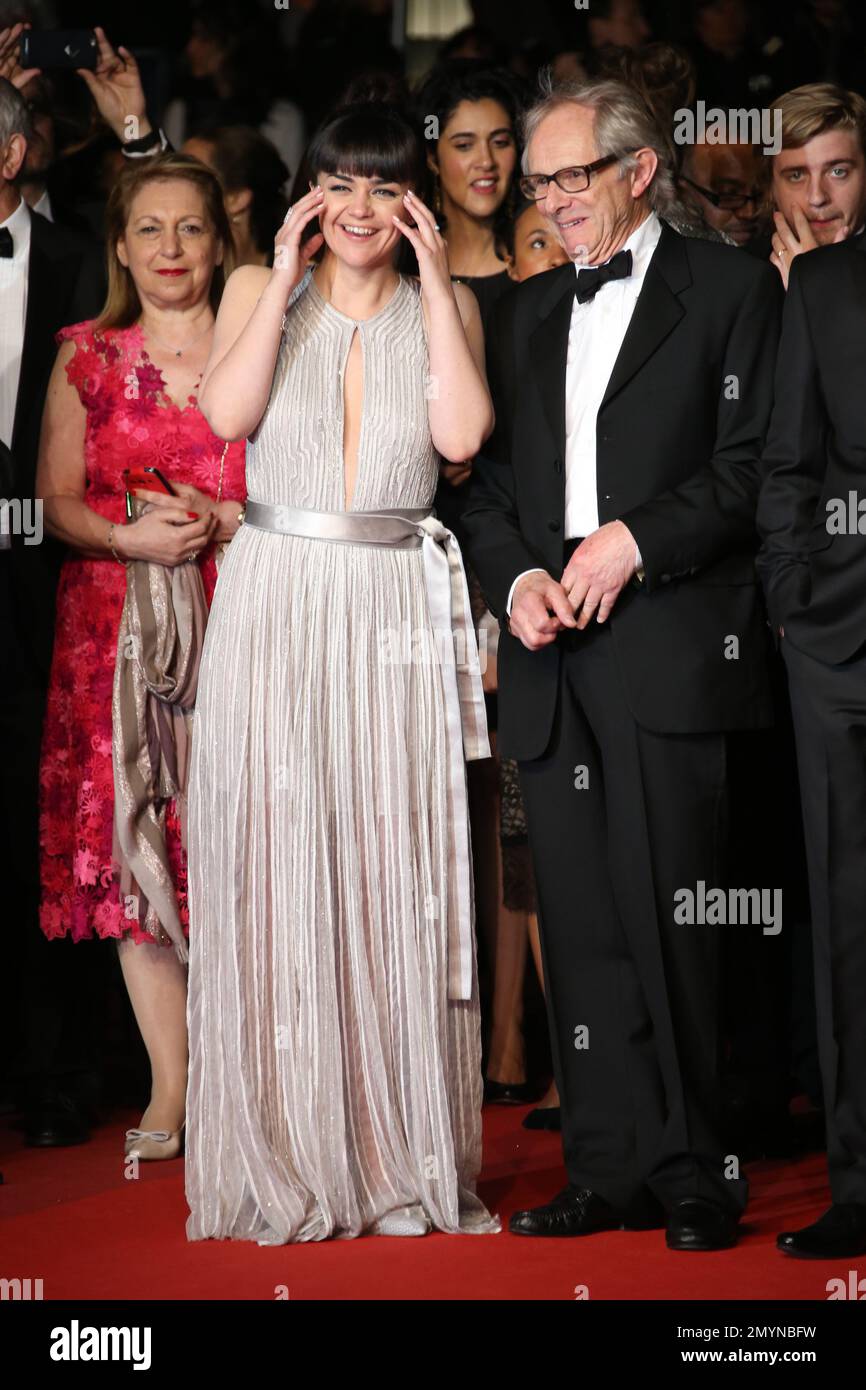 Actress Hayley Squires and director Ken Loach pose for photographers ... Actress Hayley Squires and director Ken Loach pose for photographers ...