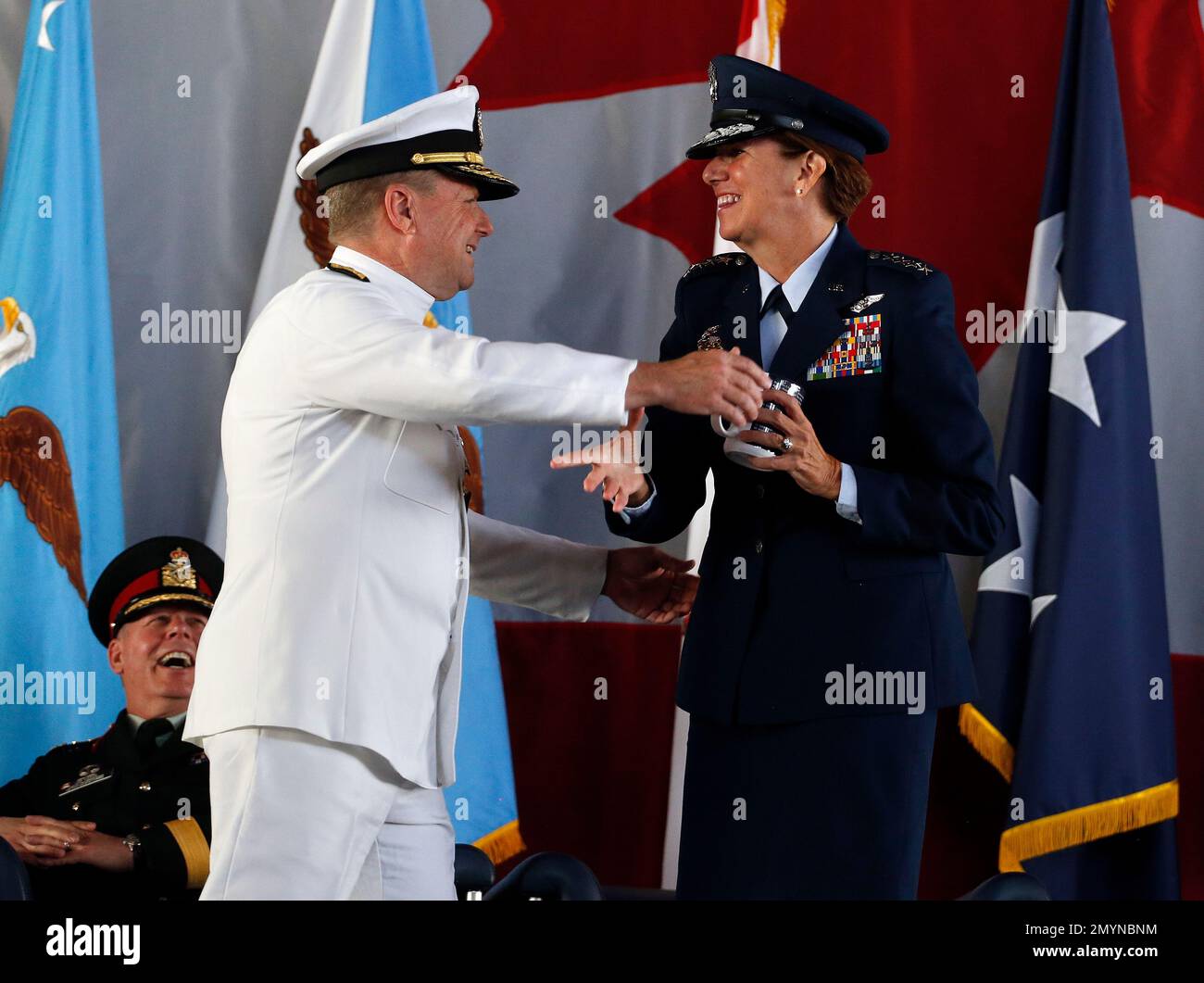 Navy Admiral William E. Gortney, the outgoing commander of the North ...
