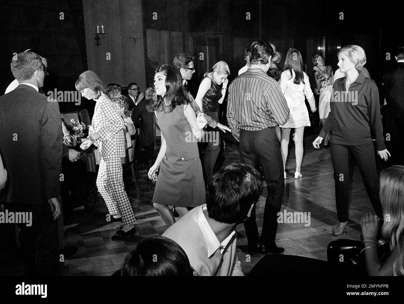 The "in" crowd dance where the action is at the Daisy, a discotheque ...