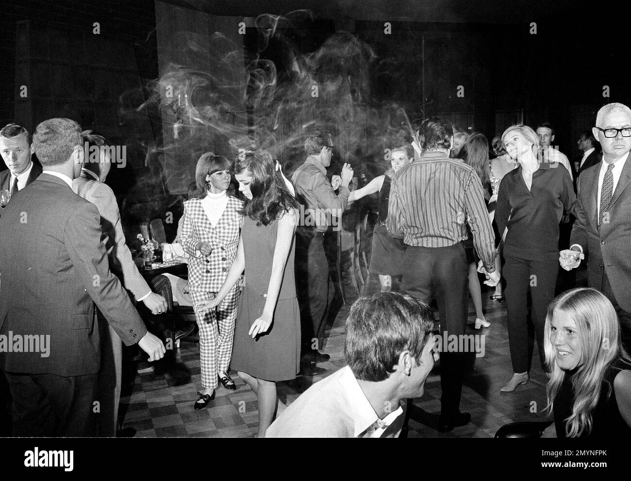 The "in" crowd dance where the action is at the Daisy, a discotheque-nightclub that has an ...