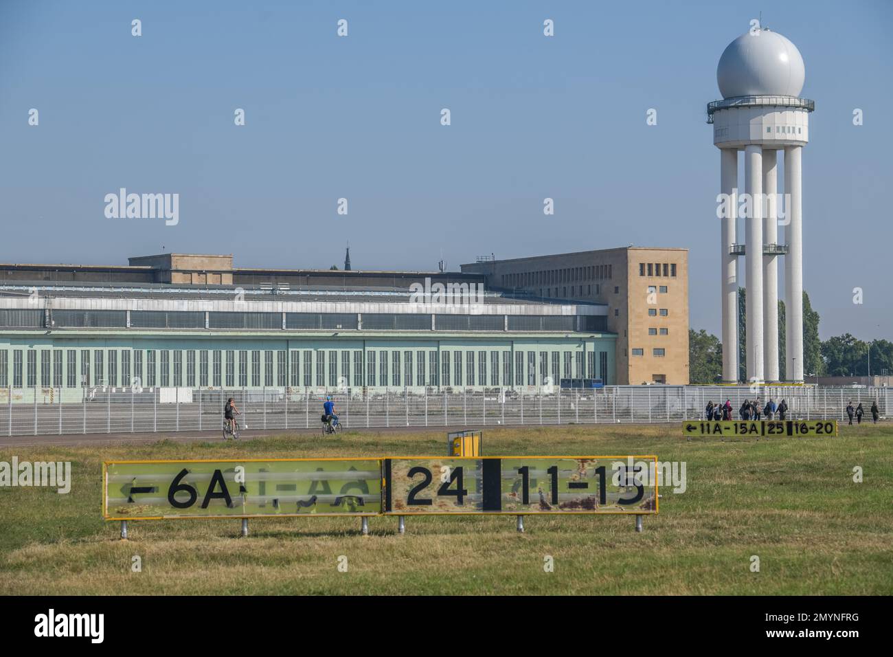 Tempelhofer Feld, radar tower, central building, Tempelhof, Tempelhof ...