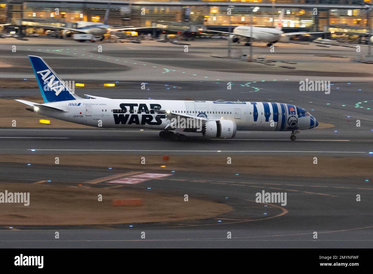 Tokyo, Japan. 2nd Feb, 2023. An ANA Boeing 787 Dreamliner jet (JA873A ...