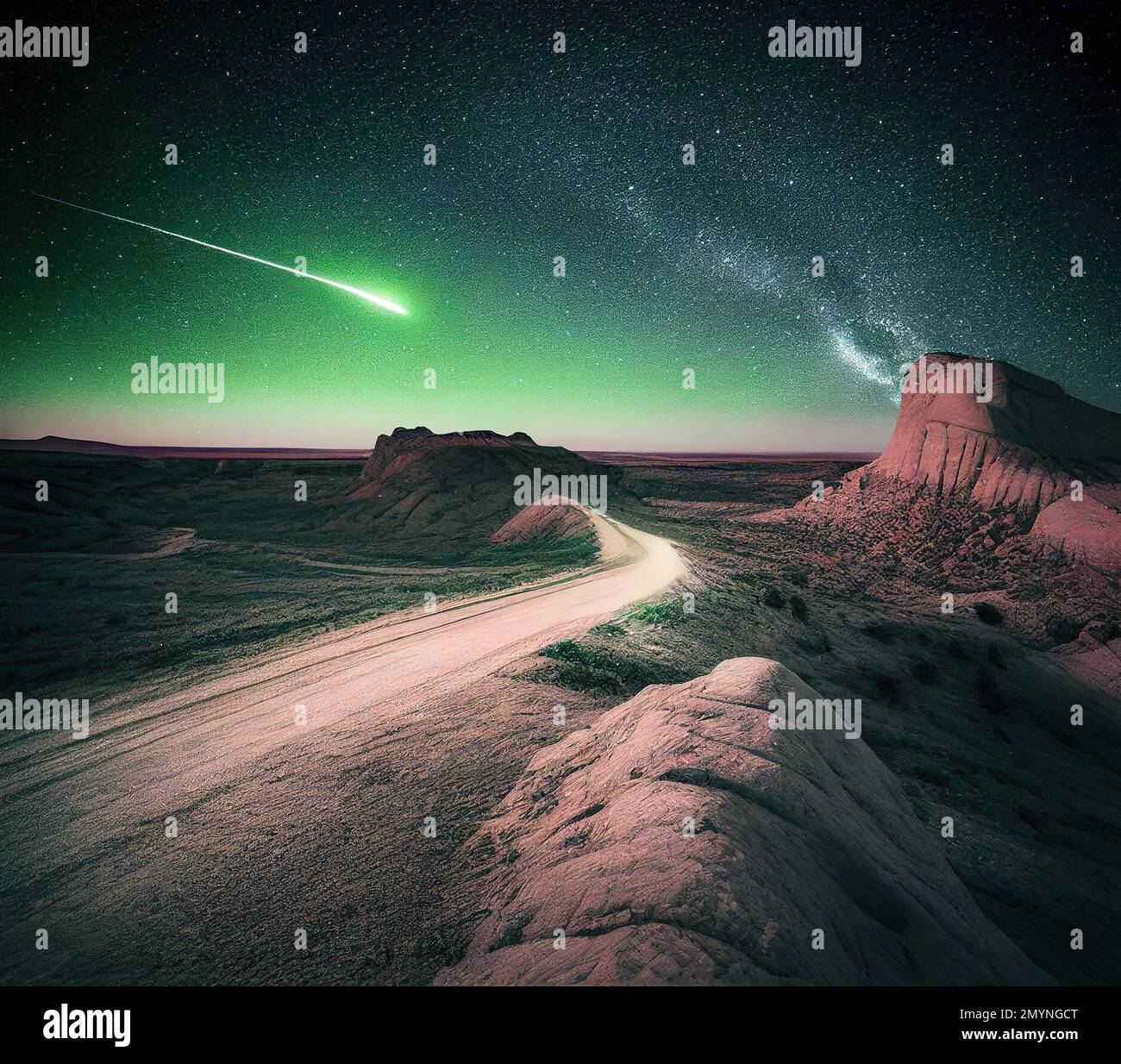 Green comet in the sky hi-res stock photography and images - Alamy