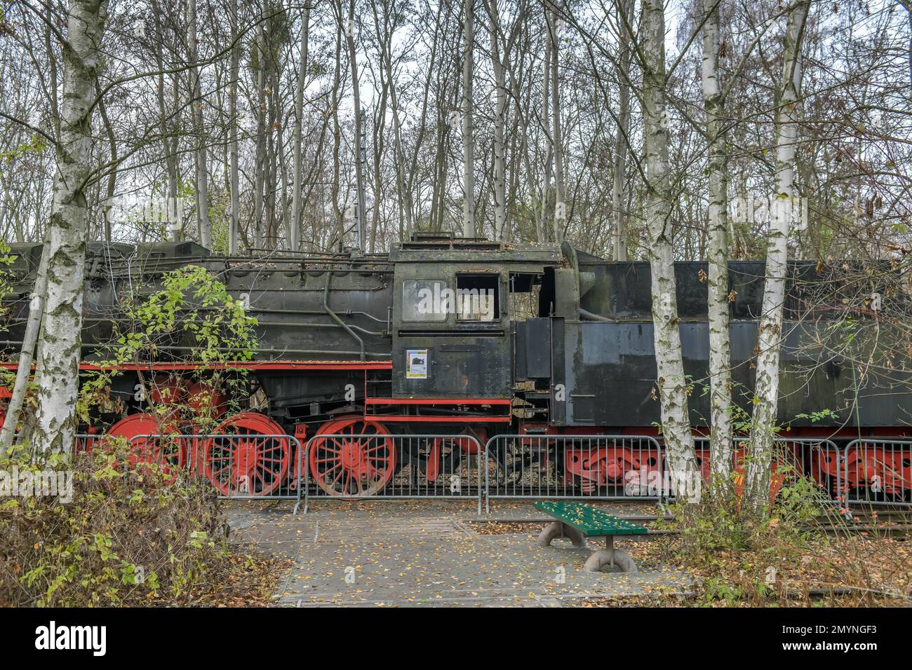 Discarded locomotive class 50, Schöneberger Südgelände nature Park ...