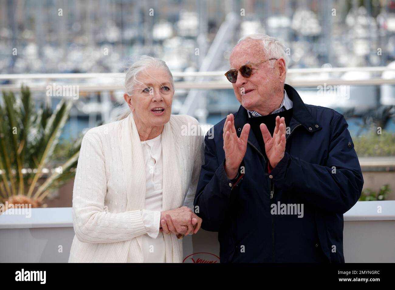 Actress Vanessa Redgrave, left and director Jim Ivory attend a photo ...