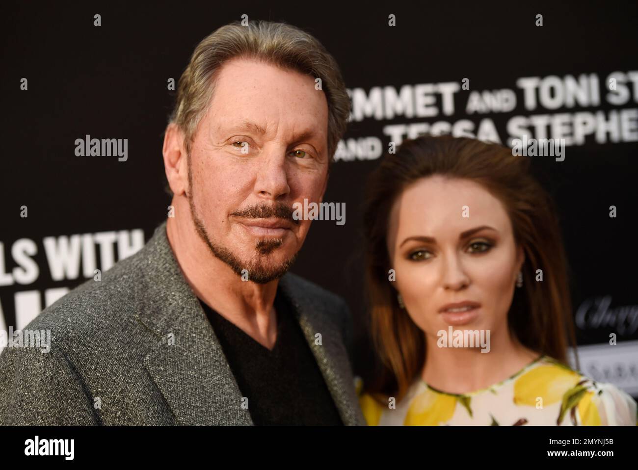 Oracle founder Larry Ellison, left, and his girlfriend Nikita Kahn pose ...