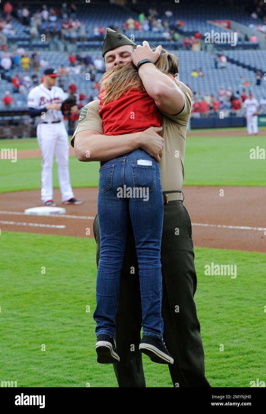 USMC Staff Sgt. Clayton Walker surprises his daughter Cassidy Walker ...