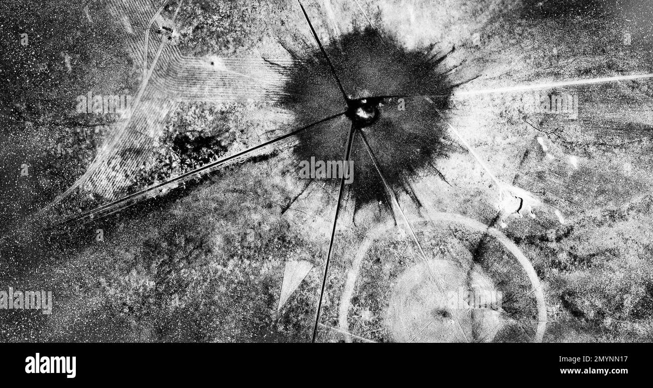 FILE - This July 16, 1945 photo, shows an aerial view after the first ...