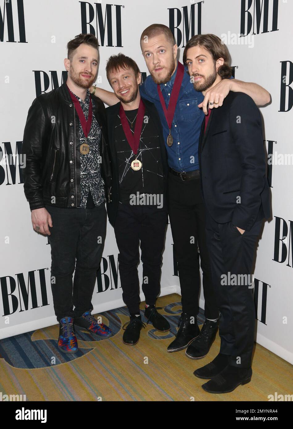 Daniel Platzman, from left, Ben McKee, Dan Reynolds, and Daniel Wayne ...