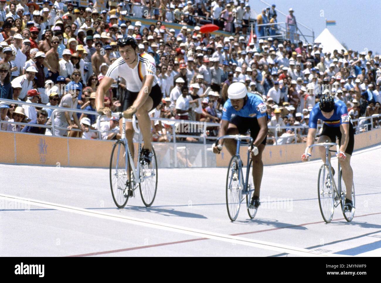 Competitors in the first round of the Men's Summer Olympic 1000mt ...
