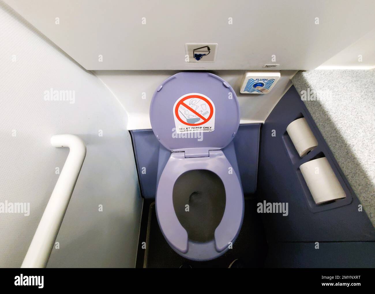 Philadelphia, Pennsylvania, U.S.A - June 26, 2022 - The lavatory inside ...