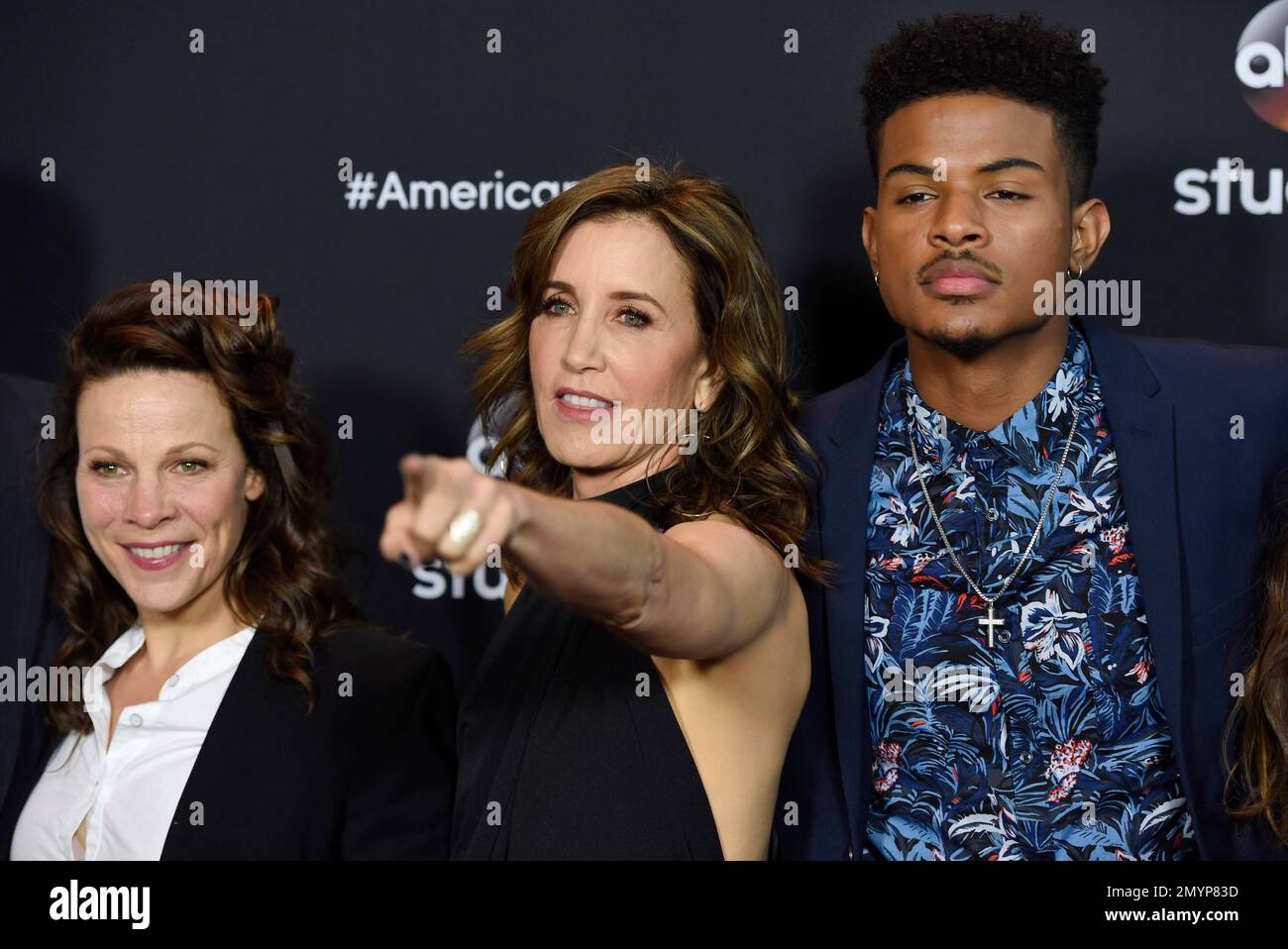 Lili Taylor, from left, Felicity Huffman and Trevor Jackson, cast ...