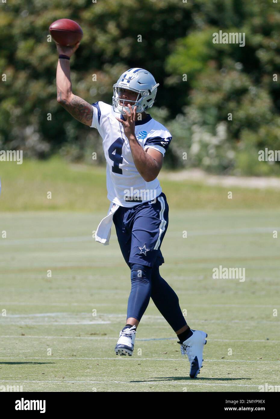 Dallas Cowboys' quarterback Dak Prescott (4) throws a pass during the ...