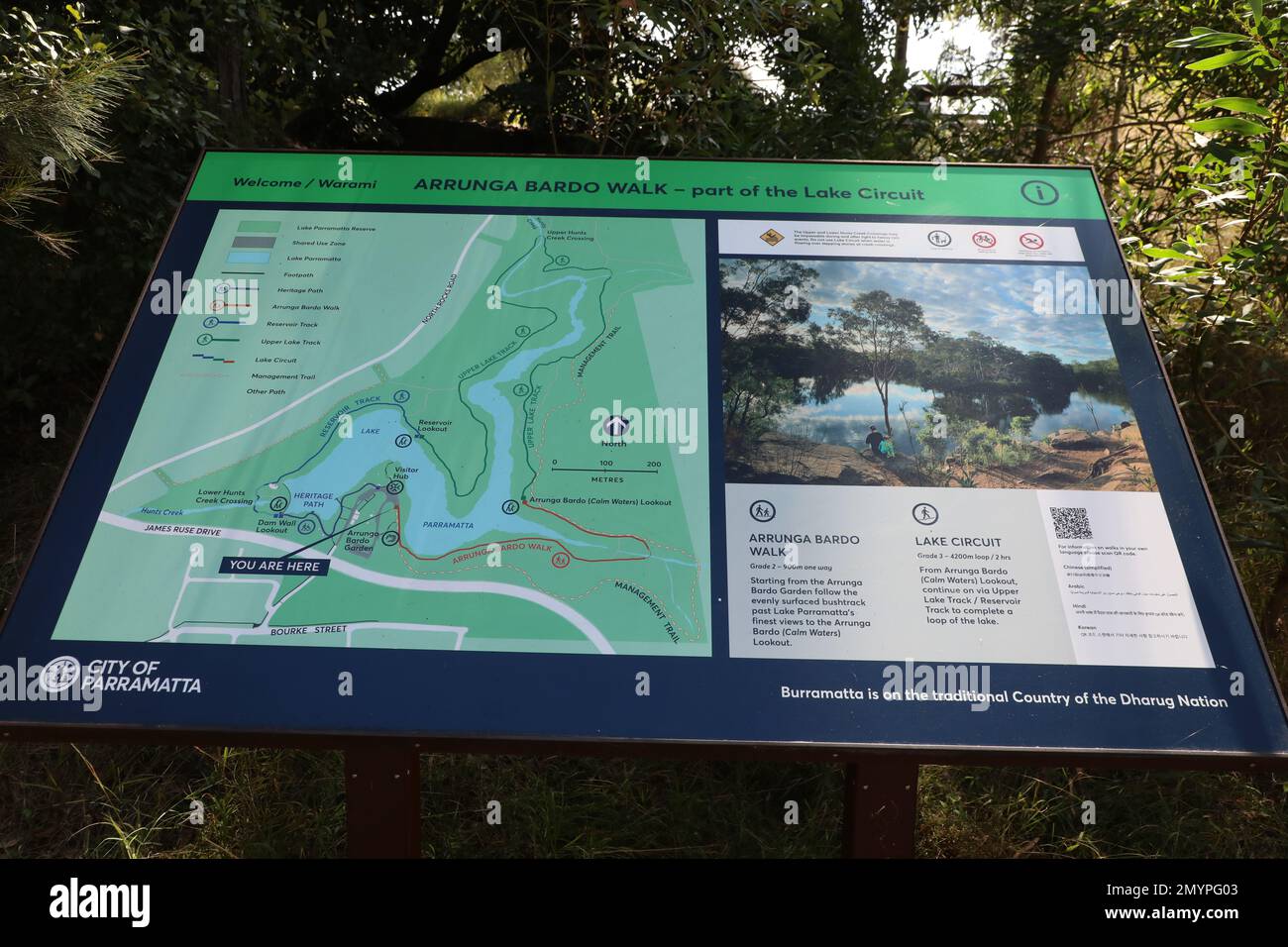 Arrunga Bardo Walk part of the Lake Circuit at Lake Parramatta Reserve ...