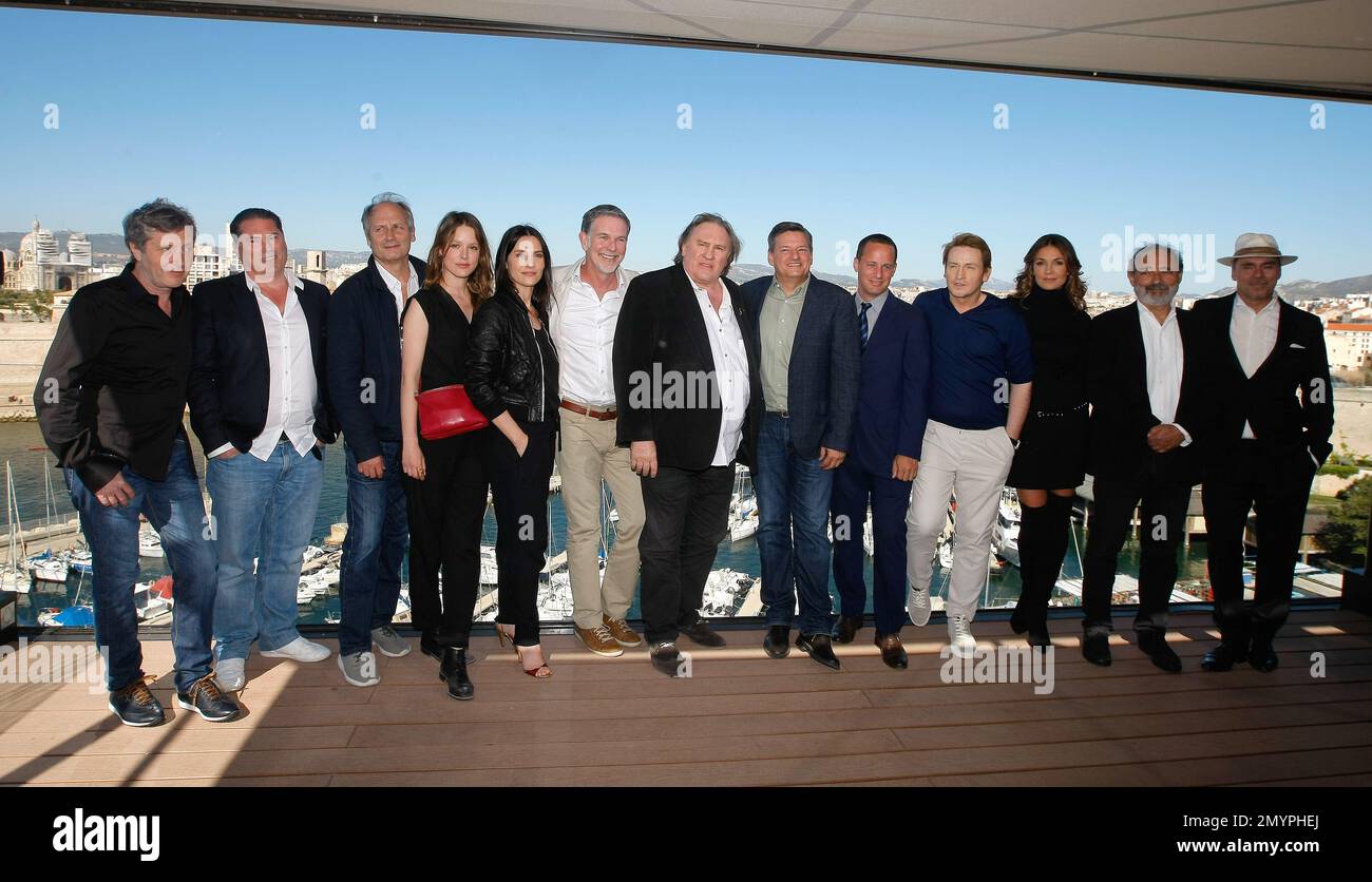 The team of the serie "Marseille" from left, Director Thomas Gilou ...