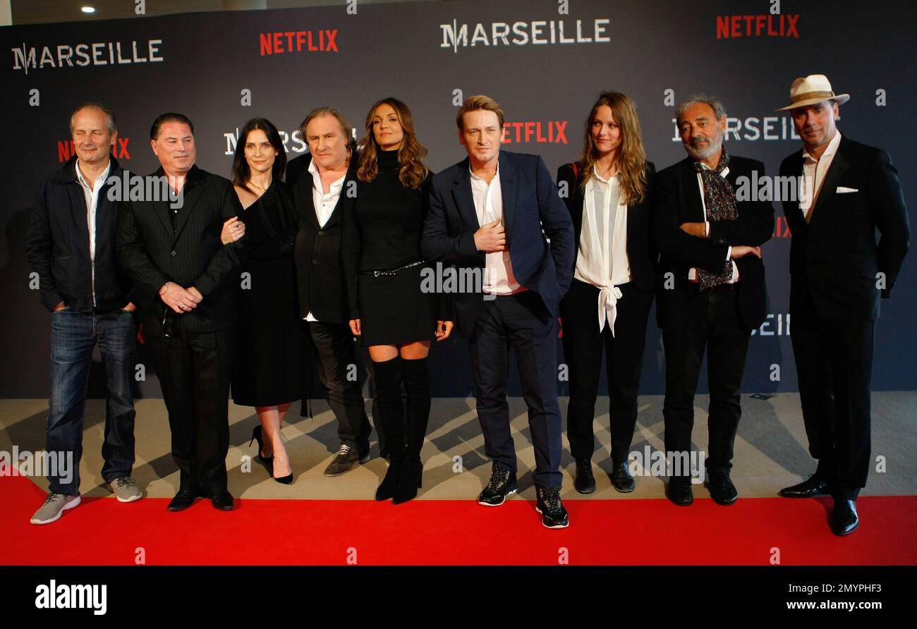 The team of the series "Marseille" left to right, French actor ...