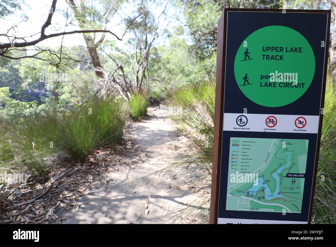 Upper Lake Track part of the Lake Circuit Lake Parramatta Reserve Stock ...