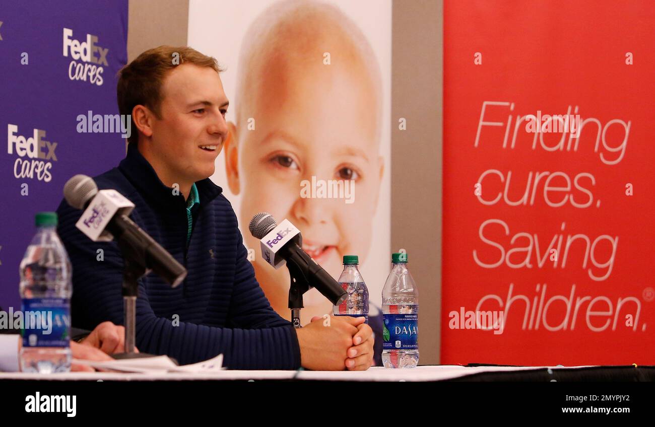 IMAGE DISTRIBUTED FOR FEDEX - Jordan Spieth participates in a special ...