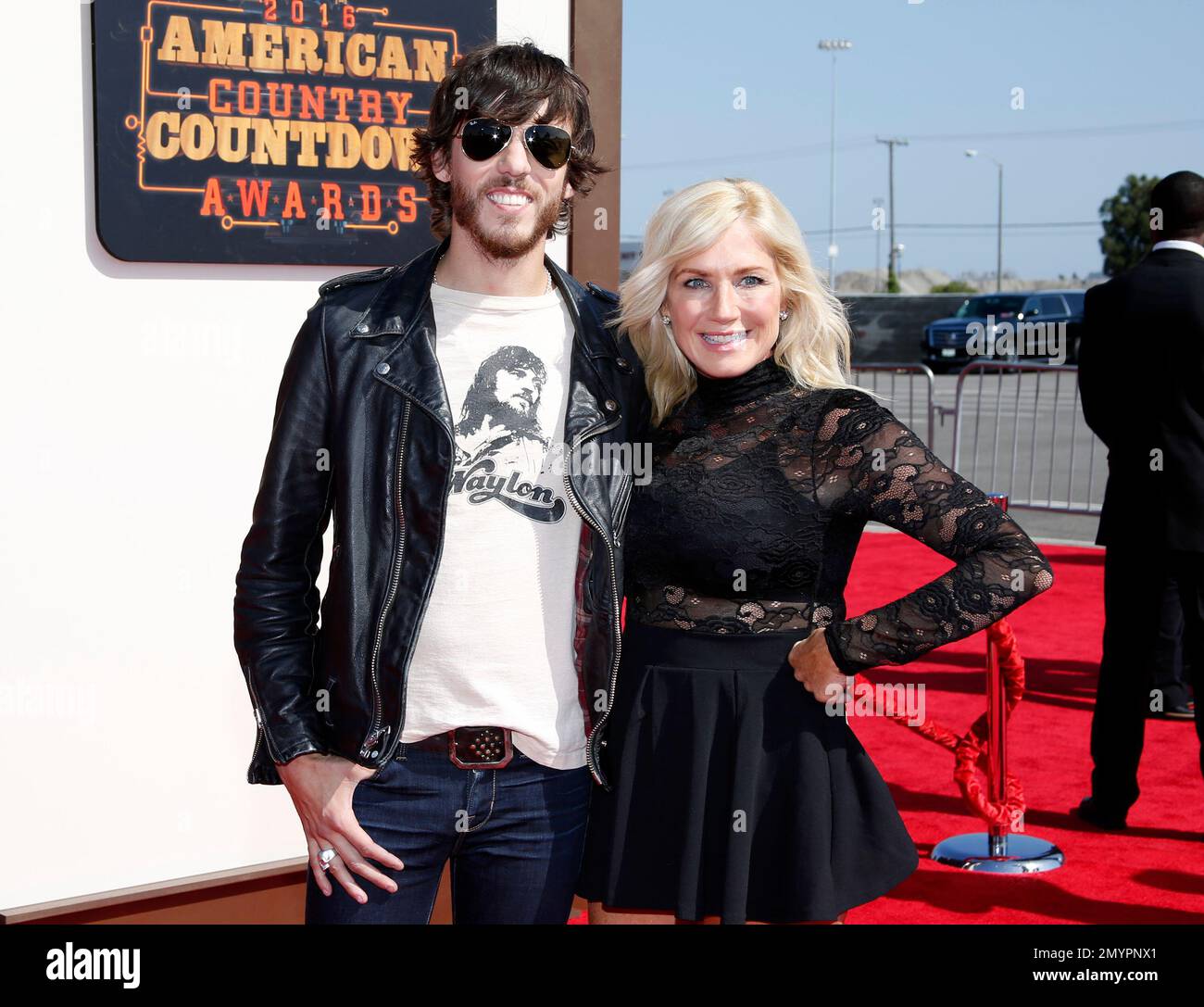 Chris Janson, left, and Kelly Lynn Janson arrive at the American ...