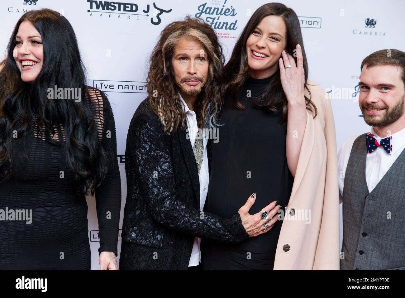 Mia Tyler, left, Steven Tyler, Liv Tyler and Taj Tallarico are seen at ...