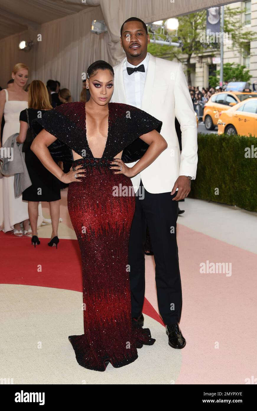La La Anthony, left, and Carmello Anthony arrive at The Metropolitan ...