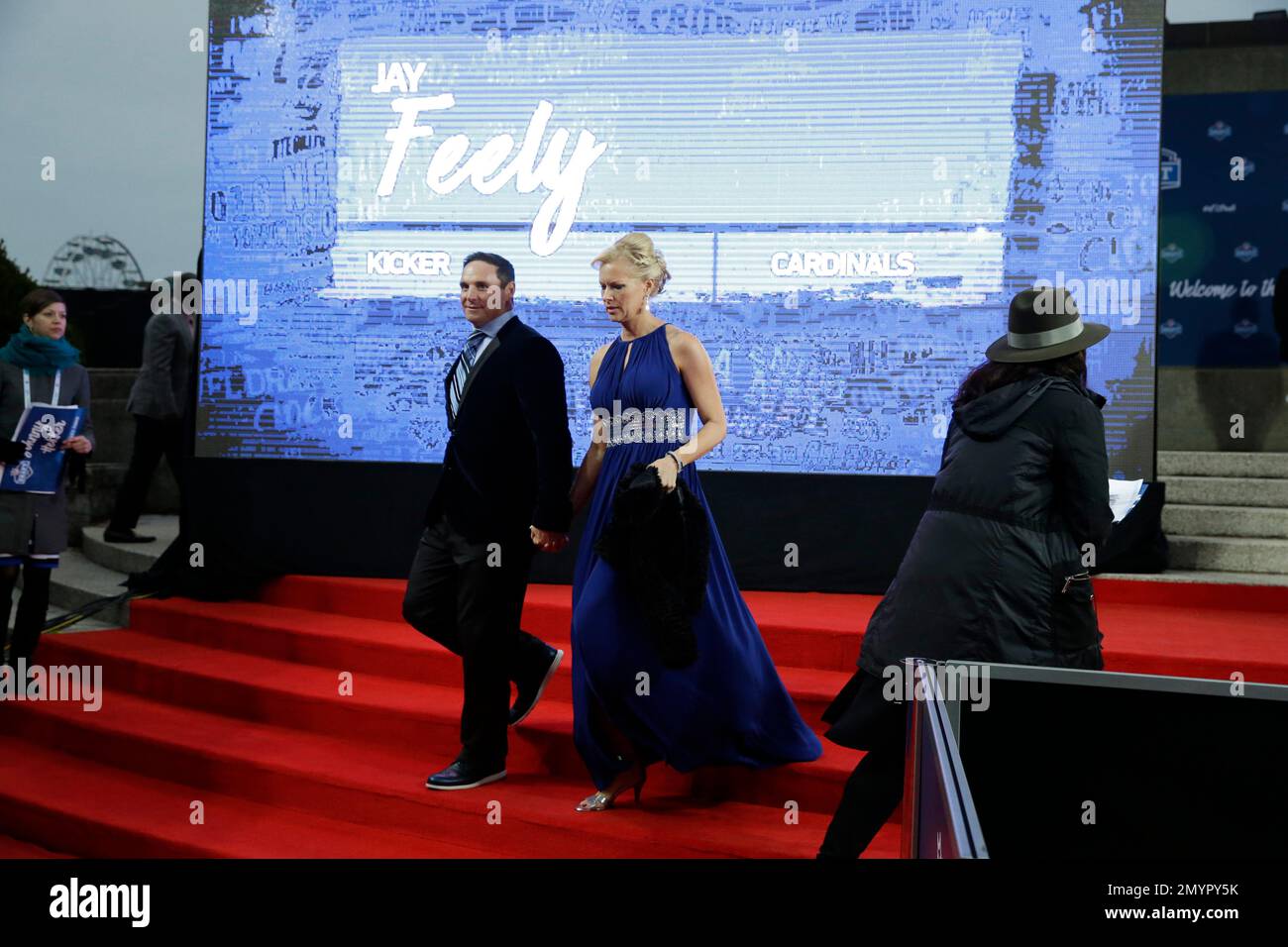 Former Walter Payton Men of the Year Jay Feely poses for photos upon ...