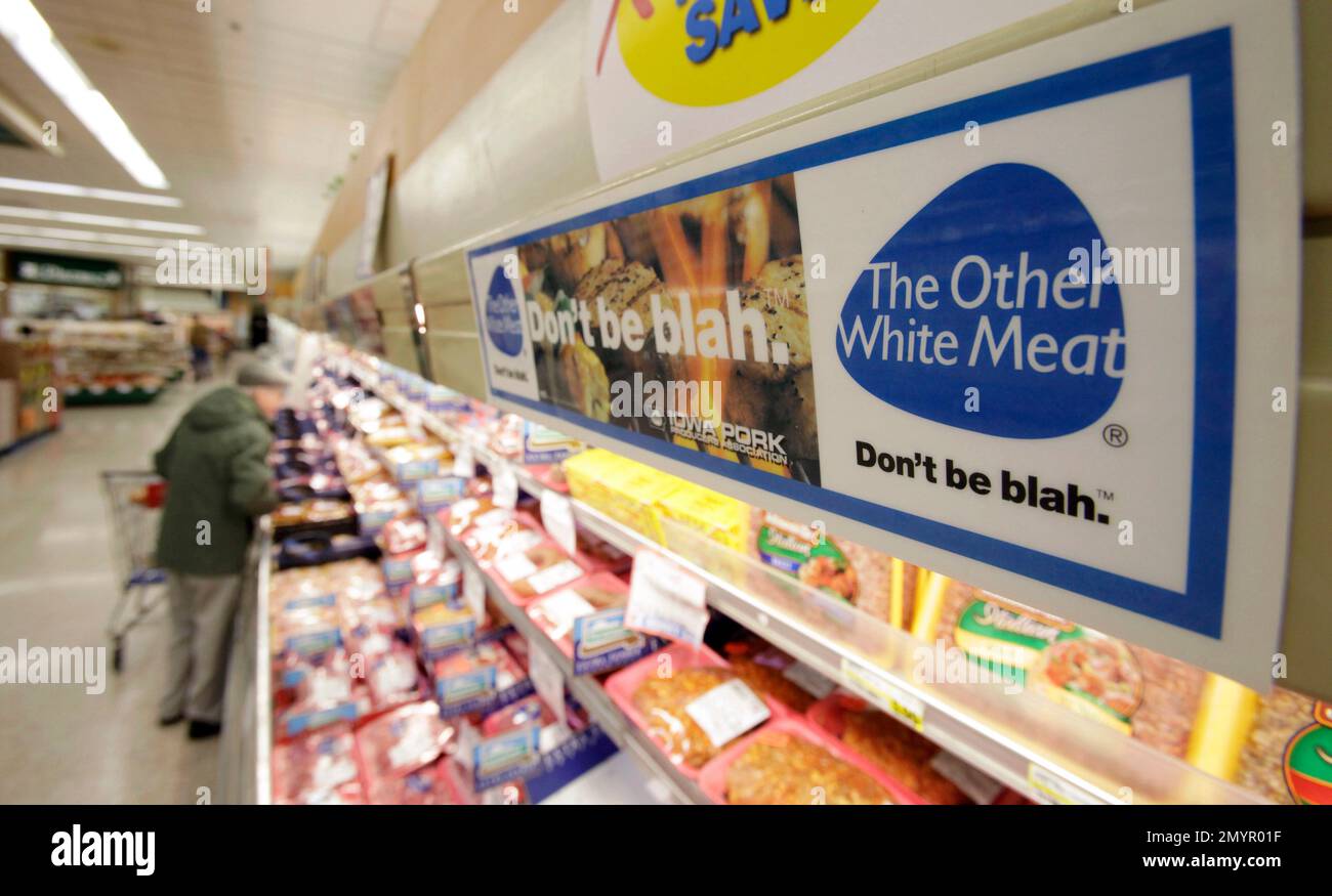 FILE - In this March 3, 2011 file photo, a “Pork, the Other White Meat ...