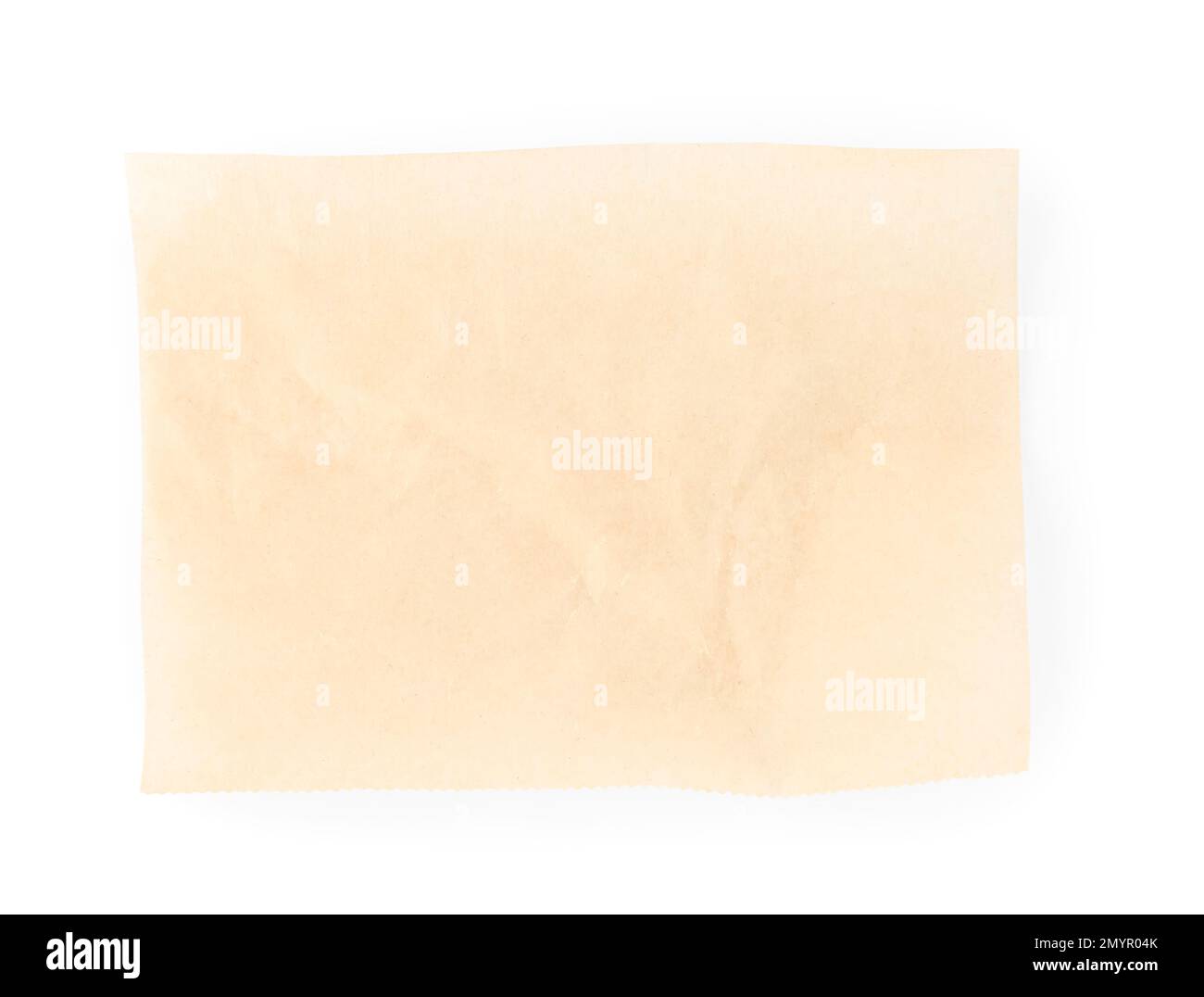 Sheet of baking paper isolated on white background Stock Photo - Alamy