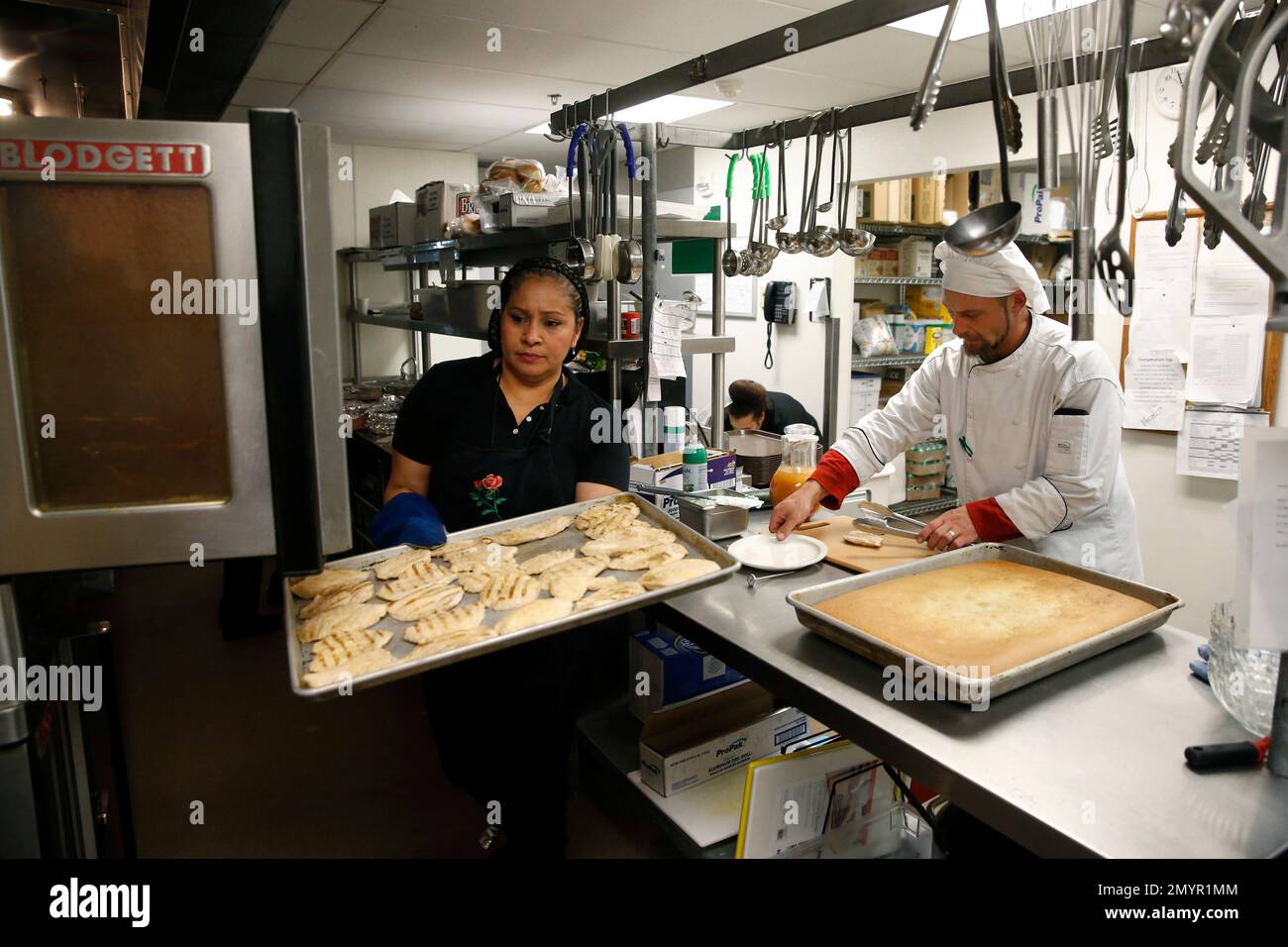 In this photo taken April 21, 2016, nursing home food service director ...