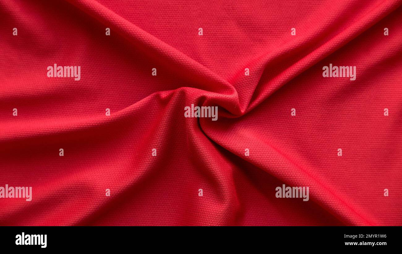 Red fabric cloth with folds background and texture Stock Photo - Alamy