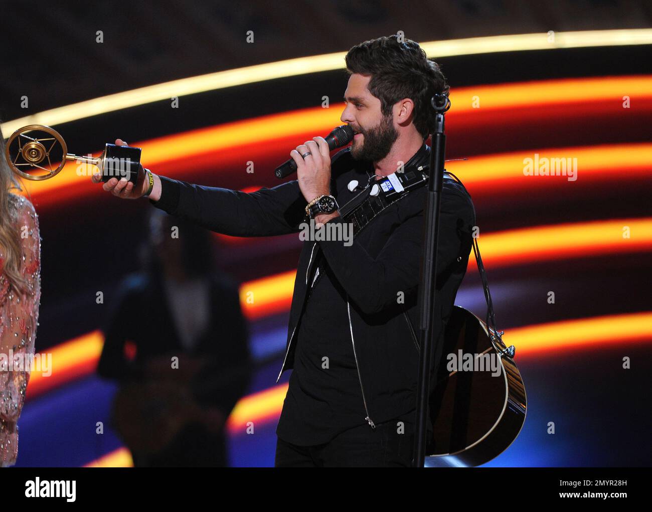 Thomas Rhett speaks after accepting the award for song of the year "Die ...