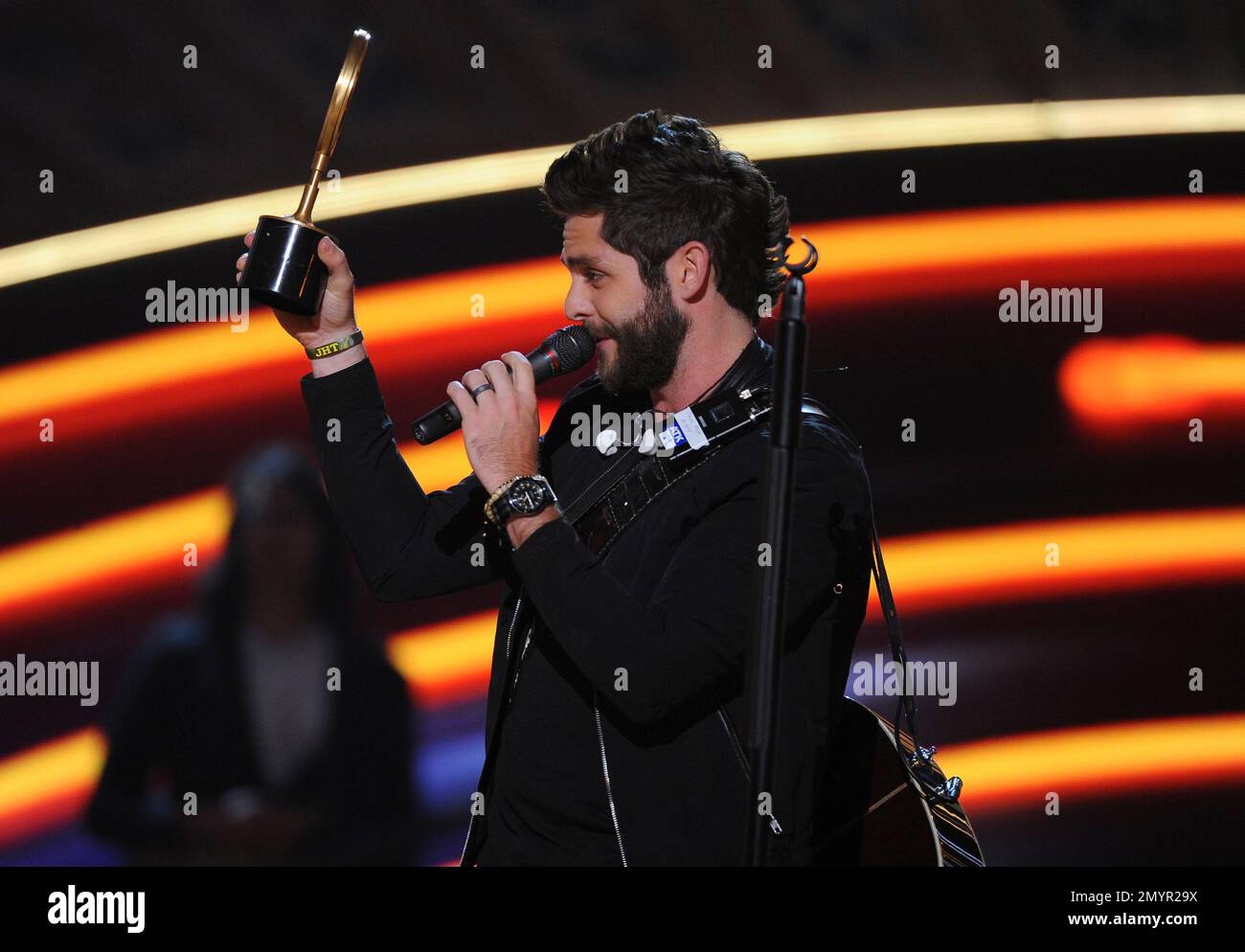 Thomas Rhett speaks after accepting the award for song of the year "Die ...