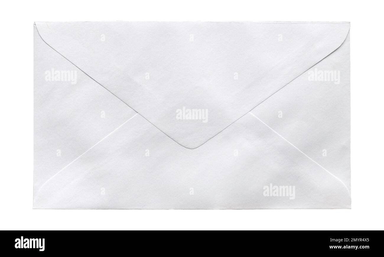 White envelope isolated on a white background Stock Photo - Alamy