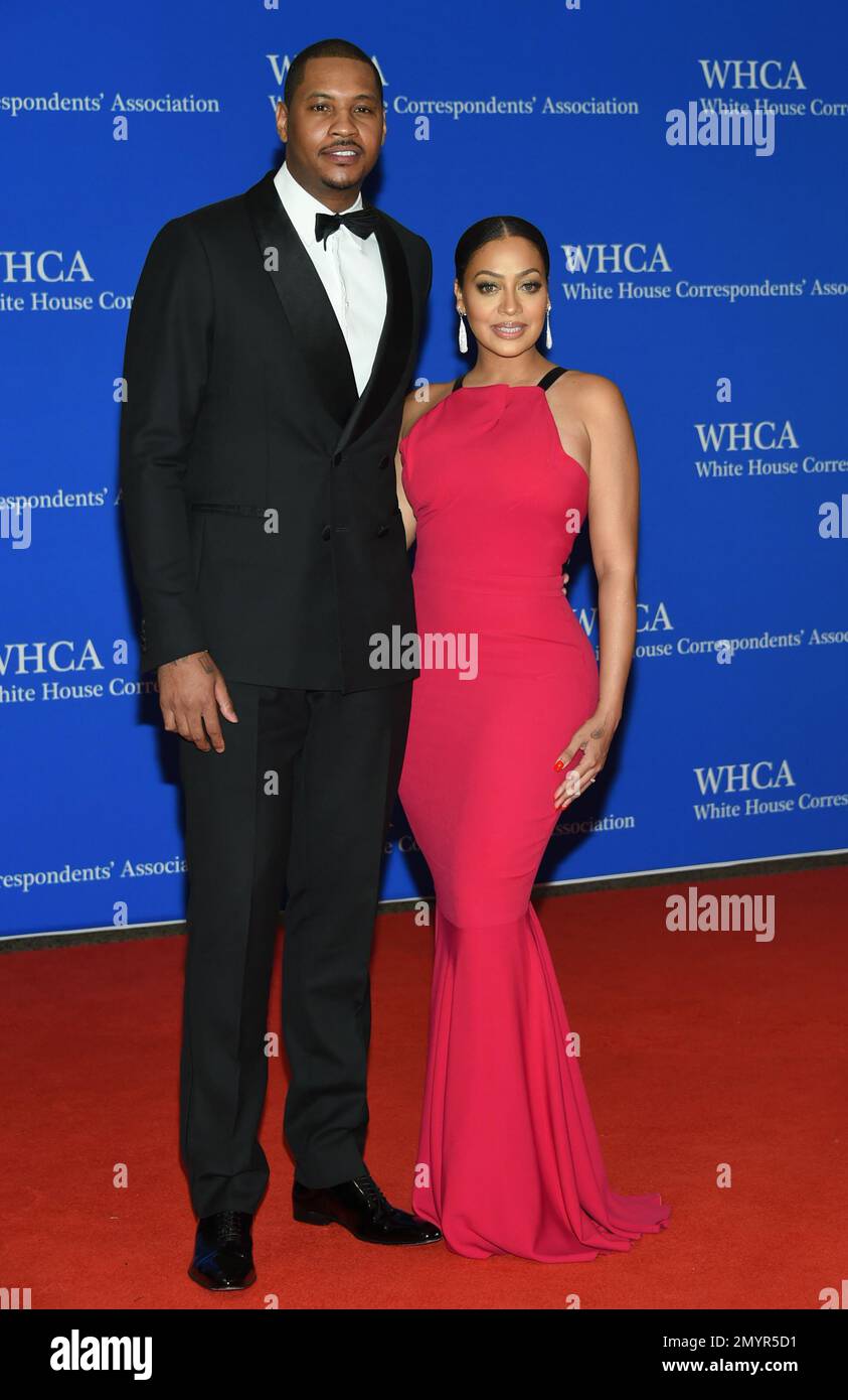 Carmelo Anthony and wife La La Anthony attend the White House ...