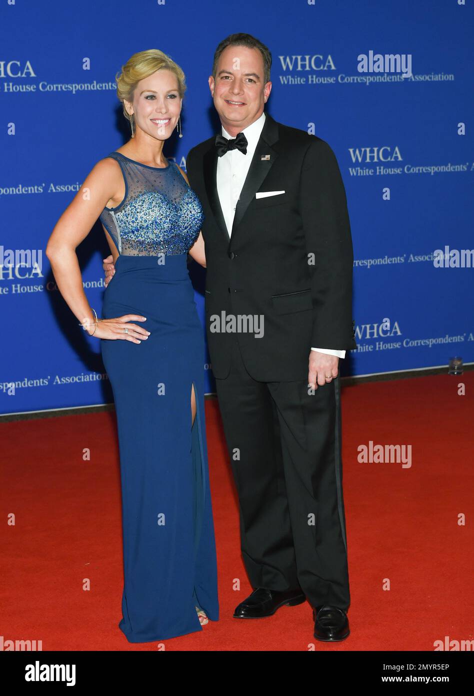 Reince Priebus and wife Sally Priebus attend the White House ...