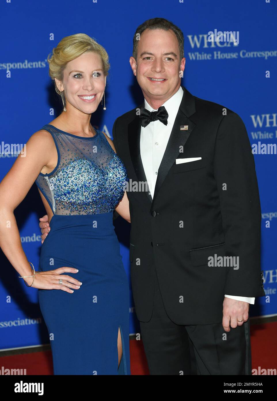 Reince Priebus and wife Sally Priebus attend the White House ...