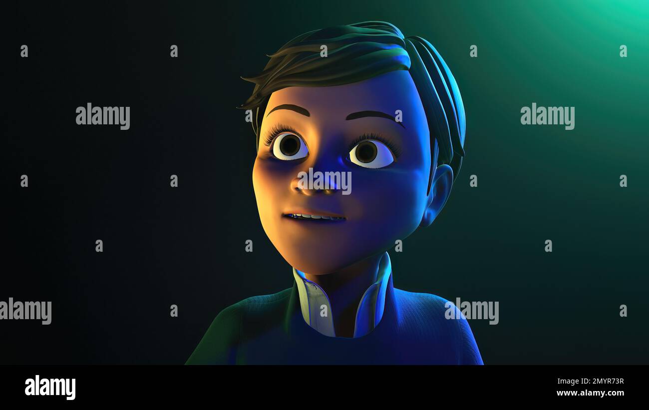 Cartoon boy staring hi-res stock photography and images - Alamy