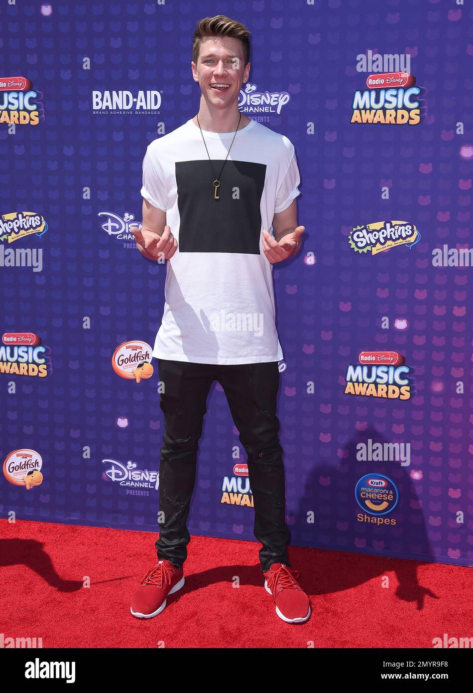 Collins Key arrives at the Radio Disney Music Awards at the Microsoft ...
