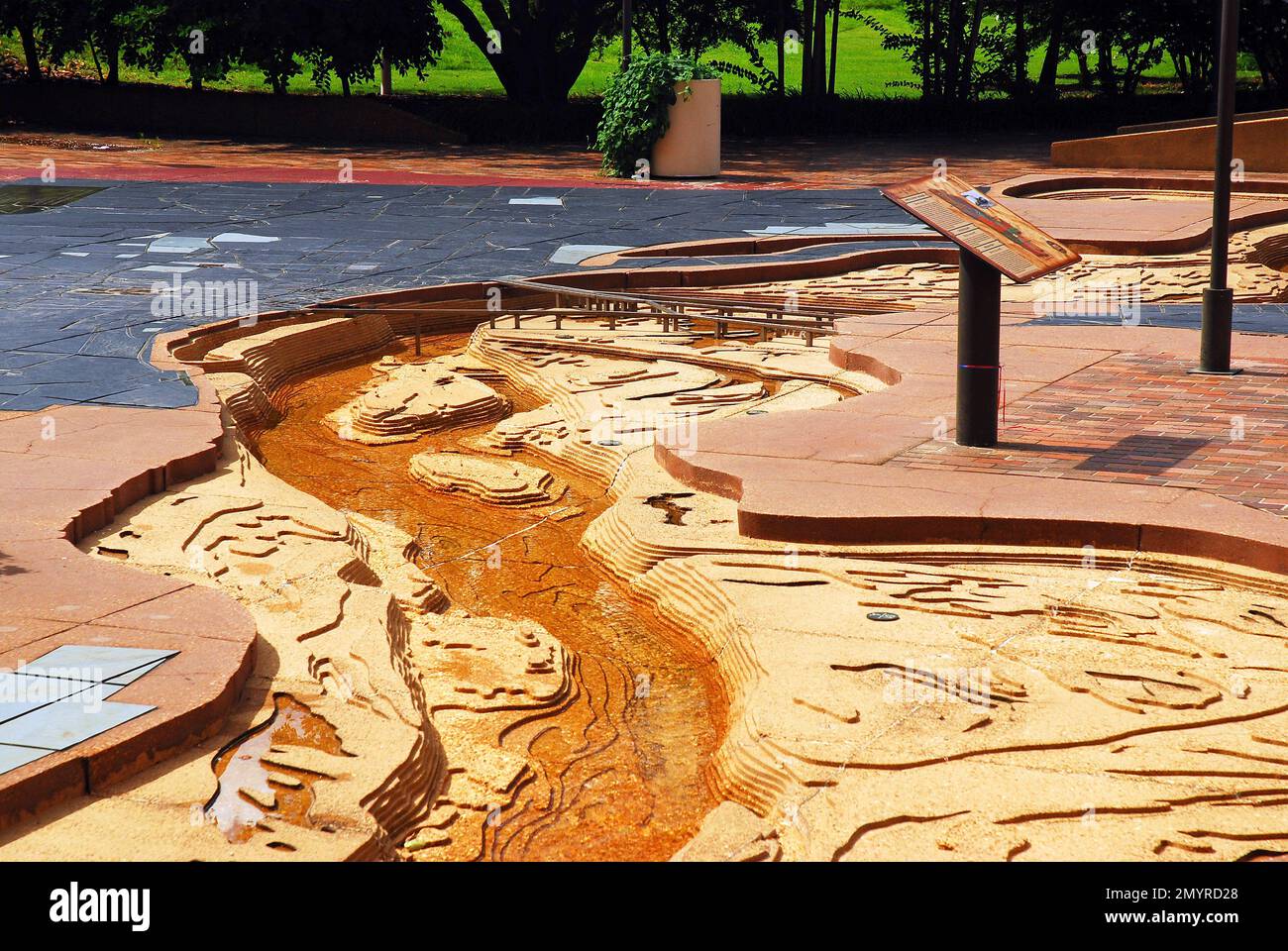 A scale model of the Mississippi on display at Mud Island in Memphis ...