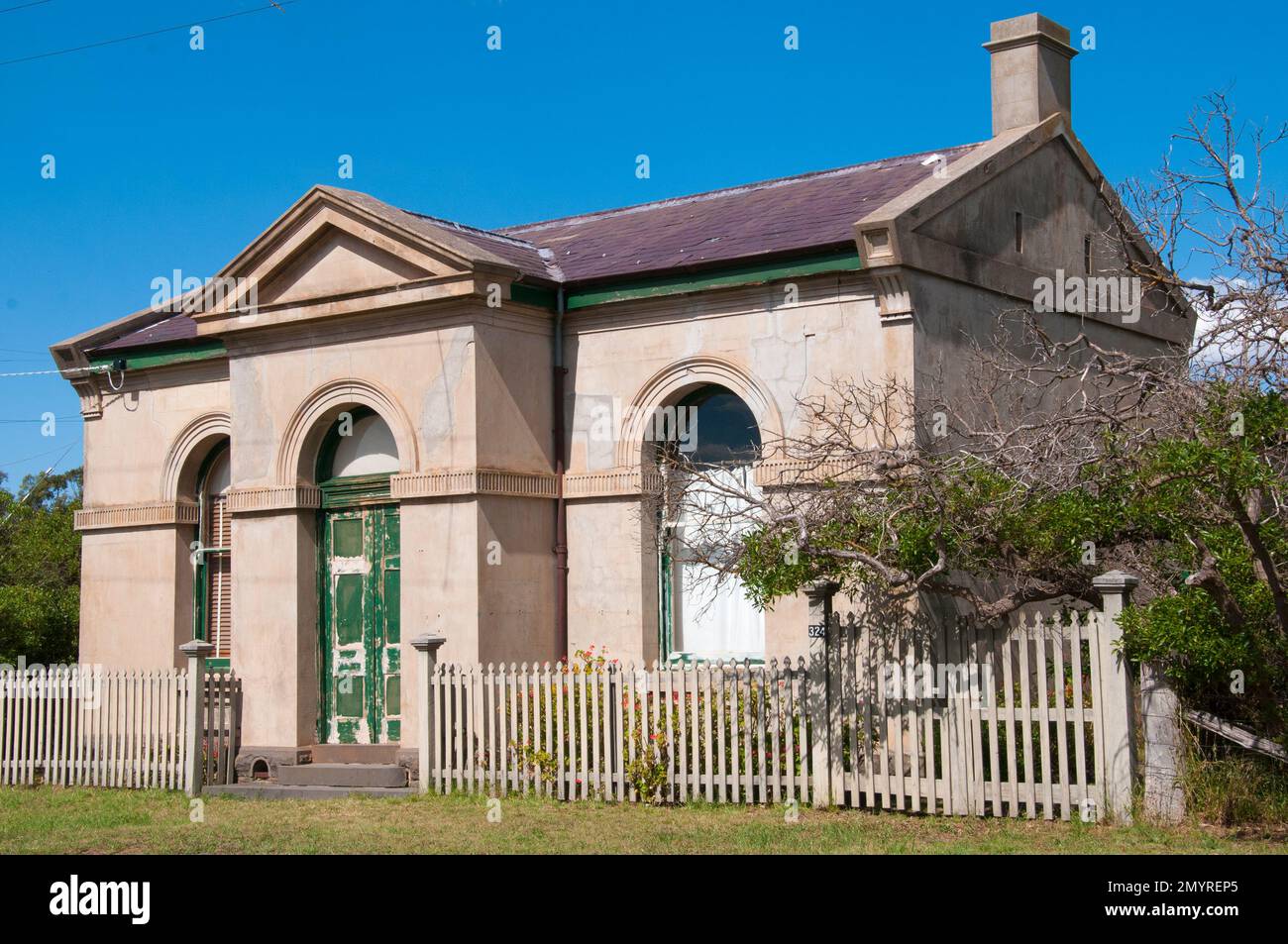 Former 19th C. London Chartered Bank building at ghost town of Majorca ...