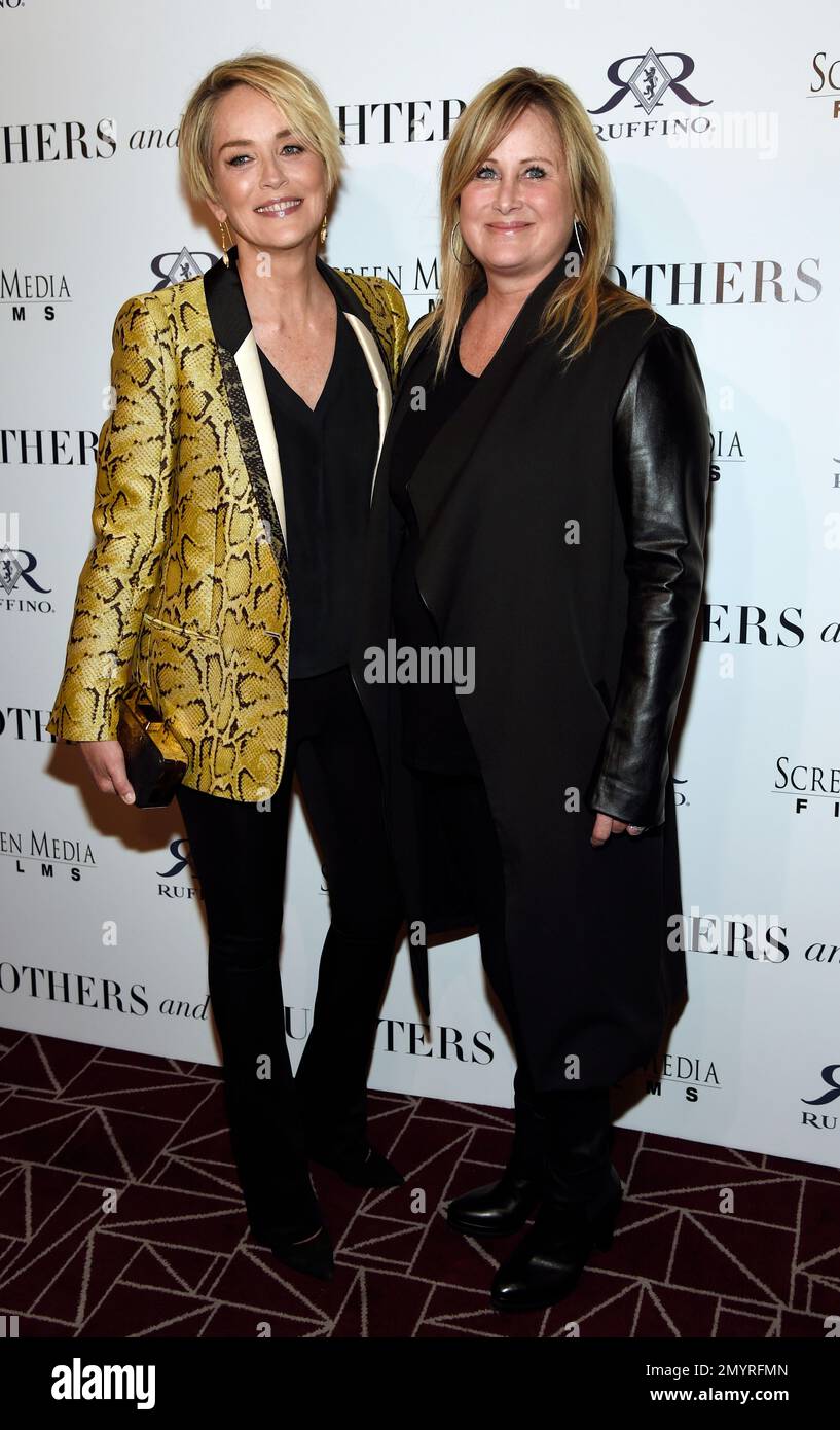 Sharon Stone, a cast member in "Mothers and Daughters," poses with her ...