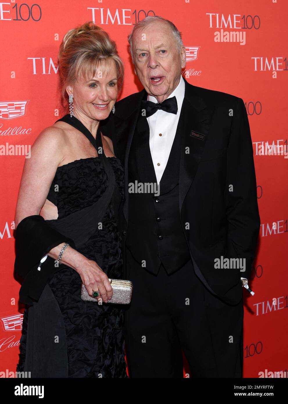 T. Boone Pickens, right, and wife Toni Chapman Brinker attend the TIME ...